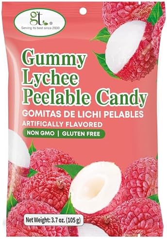 Amazon.com : GT Gummy Lychee Peelable Candy, 3.7 oz, Non GMO, Gluten ...