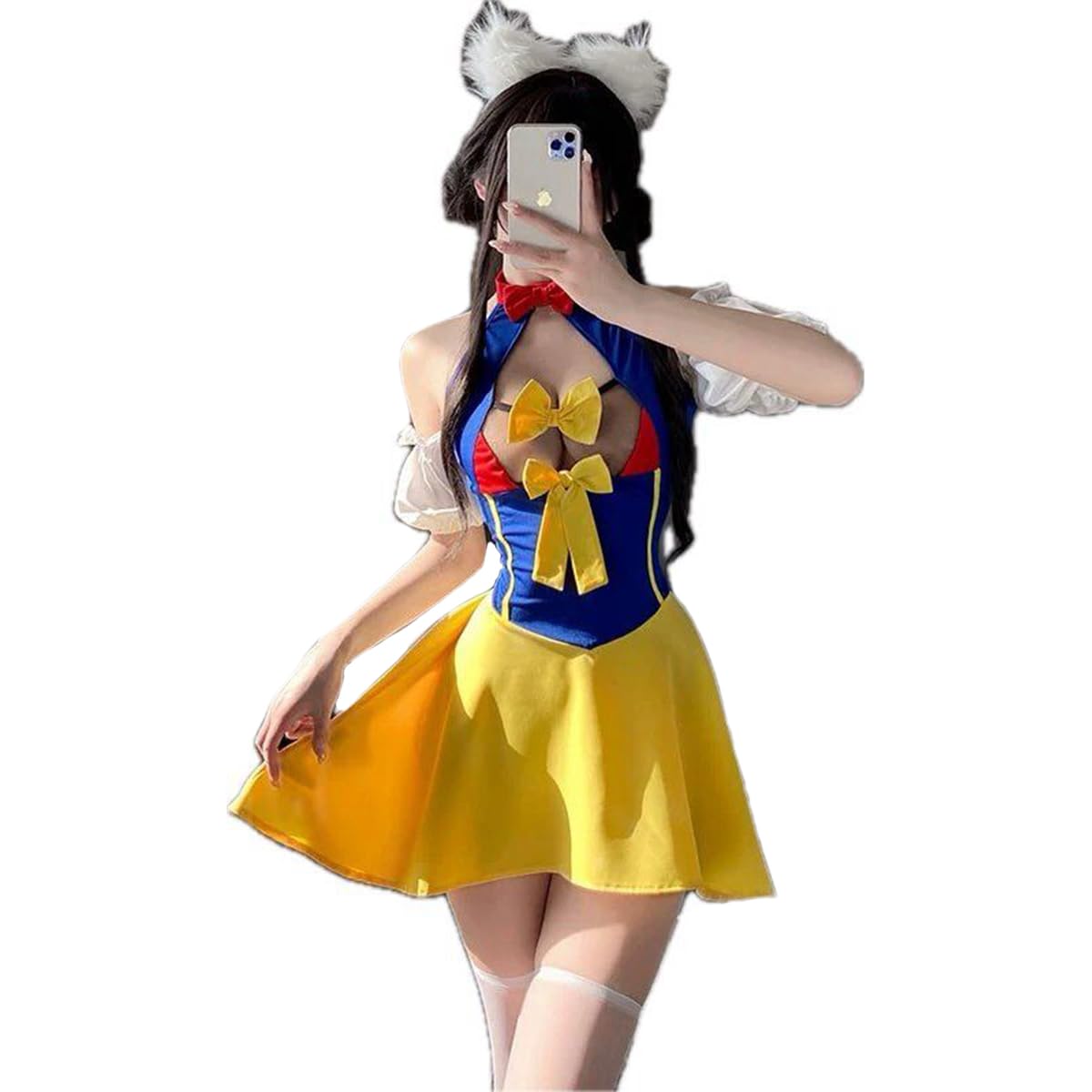 Amazon.co.jp: [REENEW] コスプレ アニメ セクシー えろい お姫様 可愛い 姫様 コスプレ 胸空き 透け透け 肩出し ...