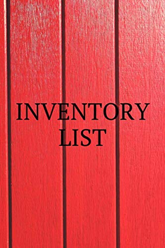 Inventory List (red cover) - Inventory notebook for every need ...