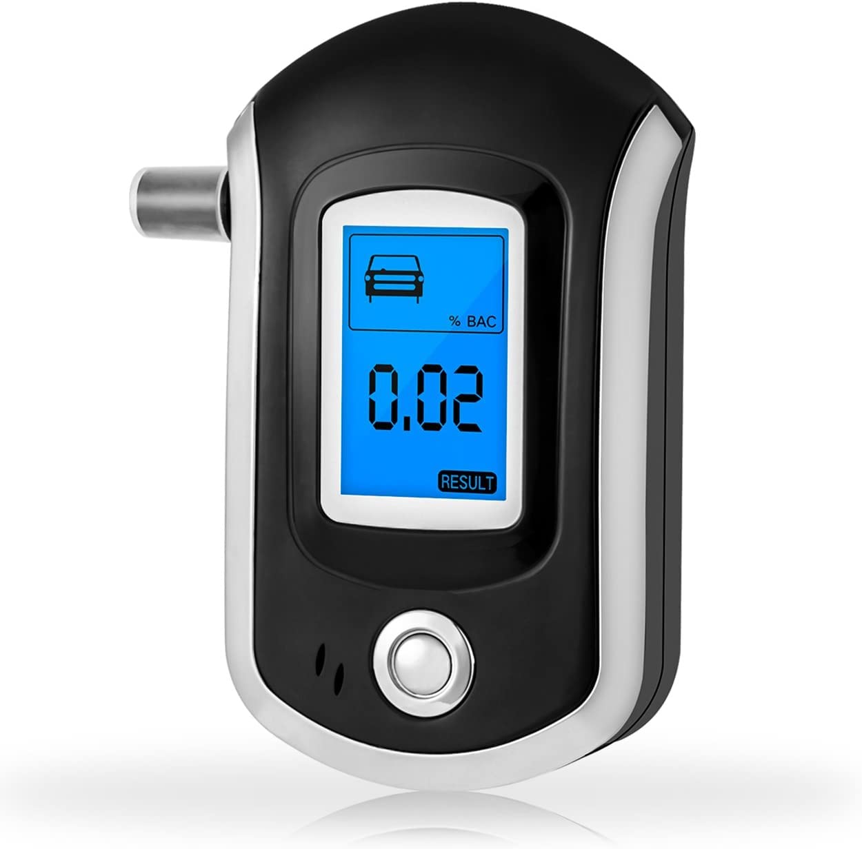 SIMMANS Alcohol Tester Breath Analyzer with 5 Mouthpieces, Professional ...