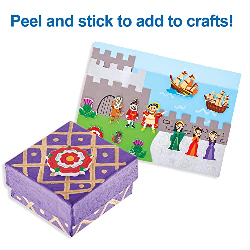 Baker Ross FX645 Tudor and Stuart Foam Stickers – Pack of 200, Stickers ...