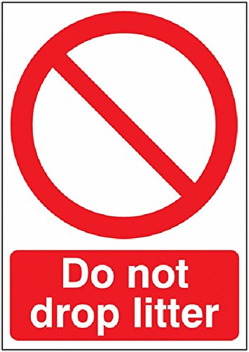 Signs and Labels AMZPR003A4ARP"A4 Do Not Drop Litter" Prohibition ...