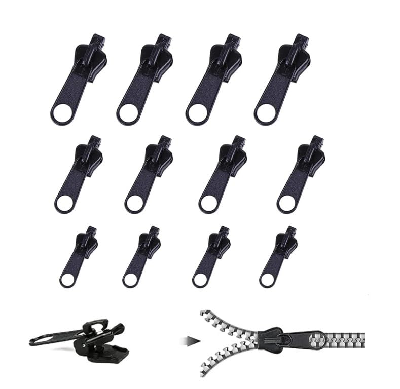Amazon.com: 12Pcs Black Fix Zip Puller -3 Sizes Zip Slider Repair ...