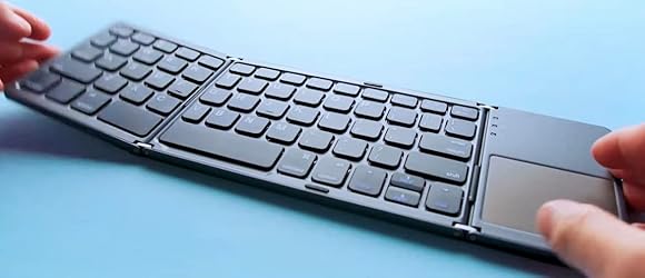 Sleekview Foldable Bluetooth Keyboard Pocket Size Portable Mini Bt Wireless Keyboard With