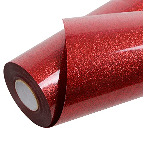 Snapklik.com : Red Glitter HTV Heat Transfer Vinyl Roll 12 Inch X 20 Ft ...