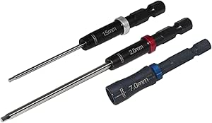 MIP Metric Speed Tip 1/4" Drive Bits Hex Allen Driver Wrench Set Gen 2 (1.5mm / 2.0mm / 7.0mm ...