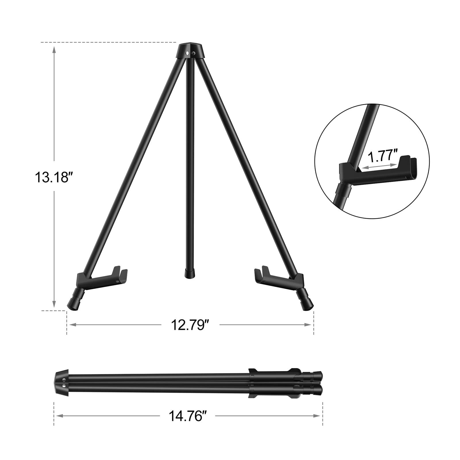 Snapklik.com : SunyesYoon Display Black Tabletop Easel Stand - 13 ...