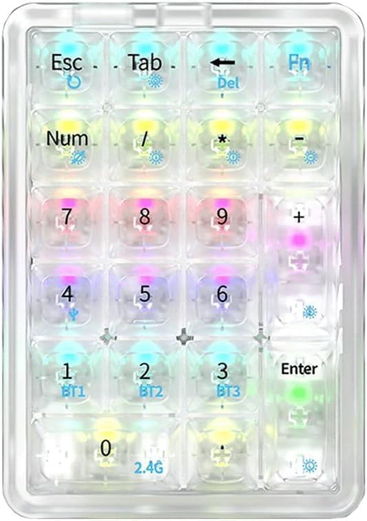 Amazon.co.jp: Numeric Keypad, 21 Key Mechanical Keyboard with ...
