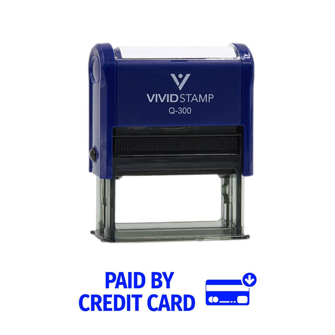 Amazon.com : Vivid Stamp Paid by Credit Card Business Self-Inking ...