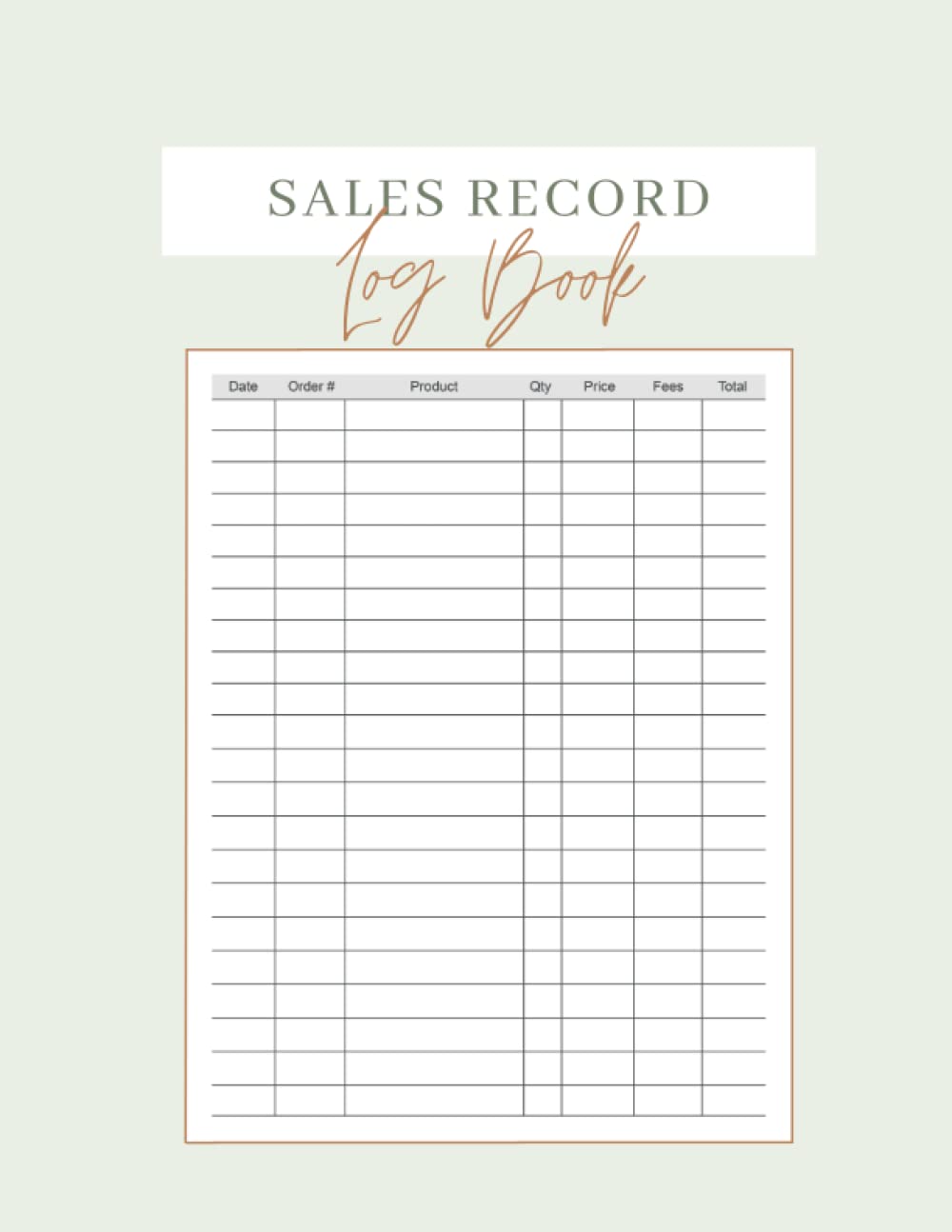 Sales Record Log Book: A Notebook To Keep Track Of Orders That Have ...