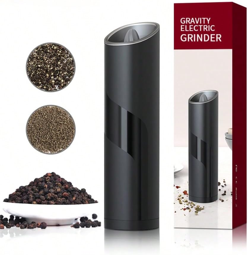 Amazon.com: GATGOODS Gravity Electric Salt and Pepper Grinder Set ...