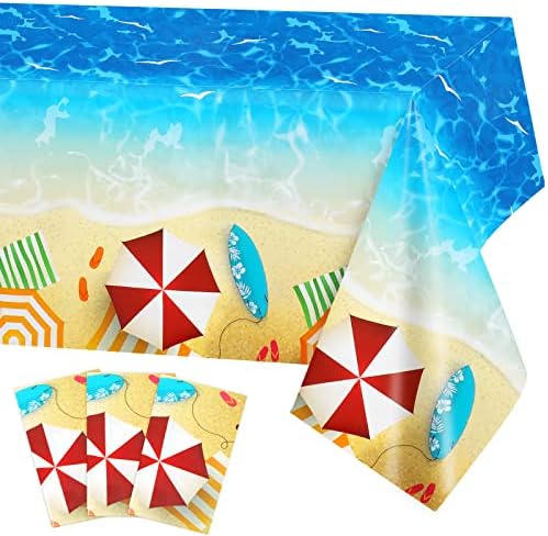 Amazon.com: Dydamud Summer Beach Tablecloths, Beach Themed Party ...