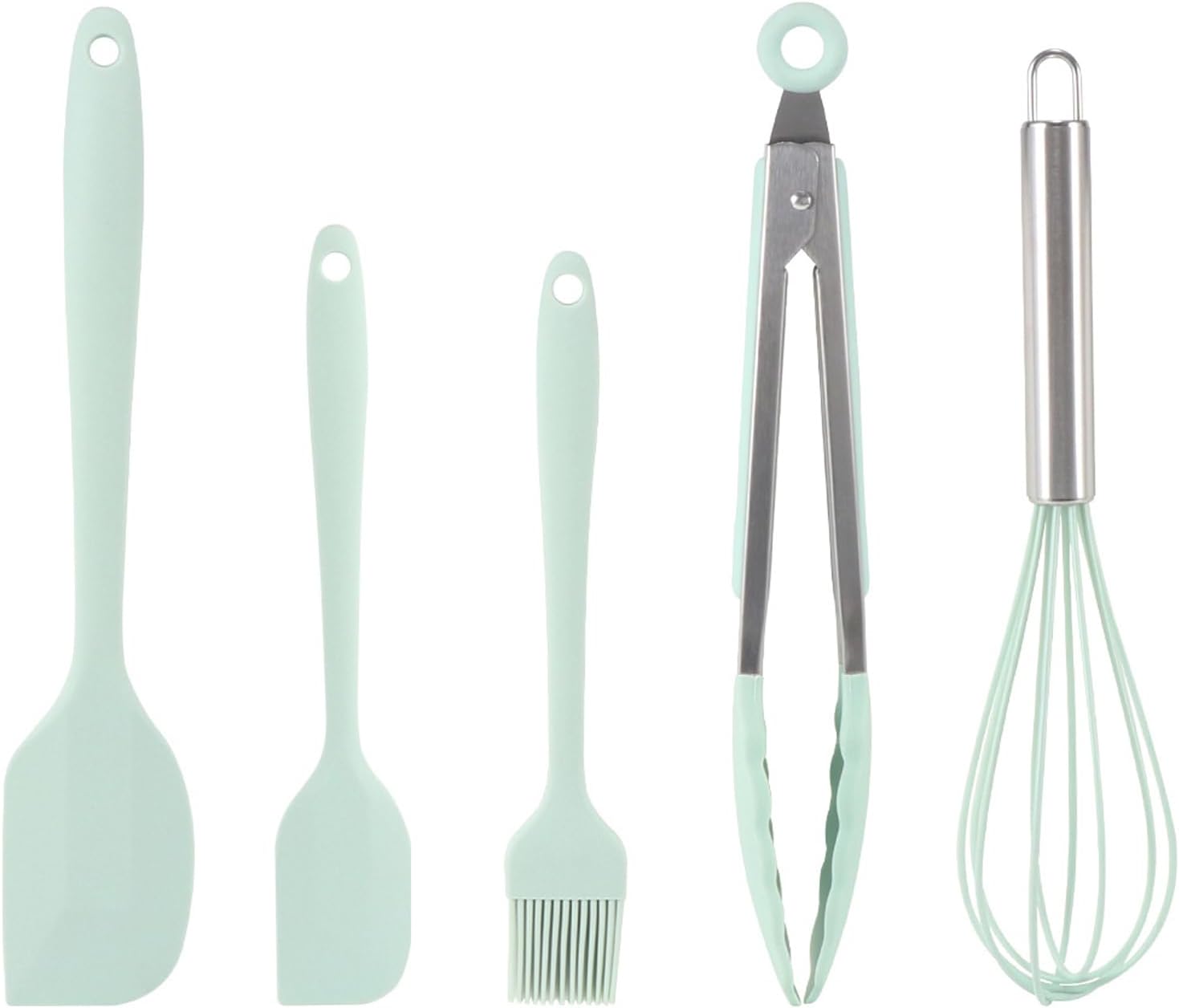 Amazon.com: GOLEDU 5-Piece Silicone Spatula Set Food-Grade Silicone ...