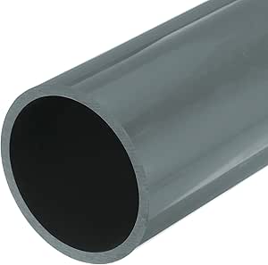 Amazon | uxcell PVC硬質丸パイプ 78mm内径 89mm外径 20cm長 ライトグレー 高衝撃力 水道管 クラフト ケーブル ...