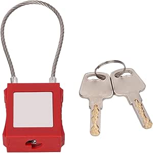 85mm Shackle Lockout Tagout Cable Locks Set, Steel Safety Padlock with ...