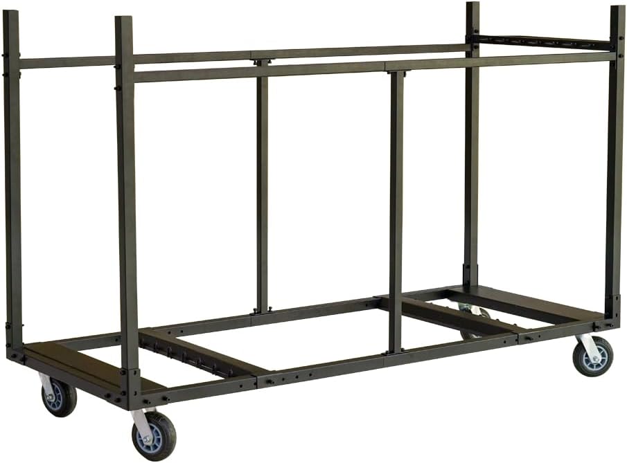 Amazon.com: Yeeoy Folding Table Cart, Heavy Duty Chair Table Dolly with ...