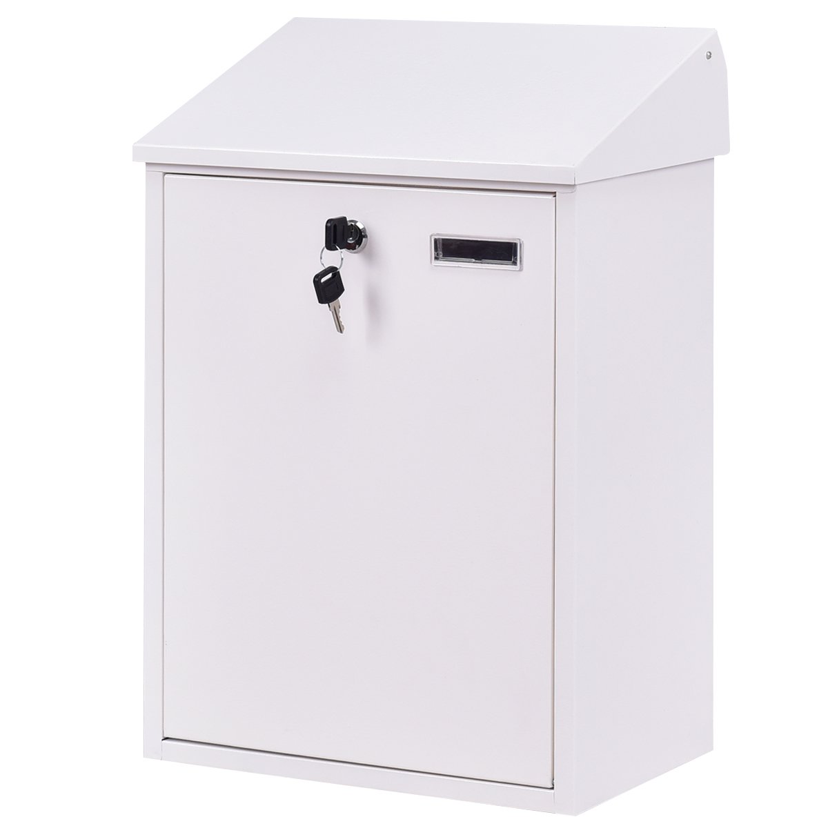 Wall Mounted Lockable Mailbox Weatherproof Galvanized Steel Post Box ...