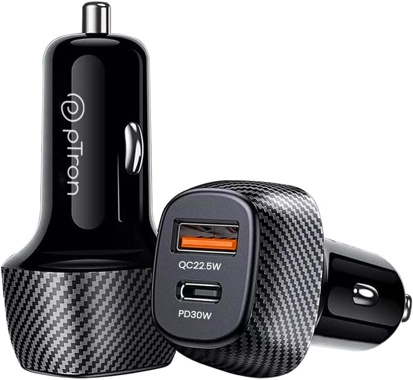 pTron Bullet Zip Mini 52.5W Car Charger with Dual Output, Super Fast ...