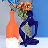 Amazon.com: Abstract Thinker Statues and Sculptures, Resin Blue Flocked ...