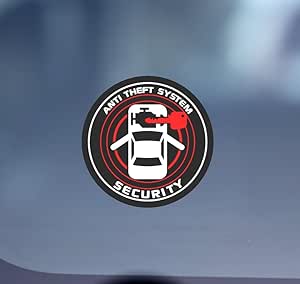 Amazon.com - 4 x CAR Alarm Sticker - Warning Security System Anti-Theft ...