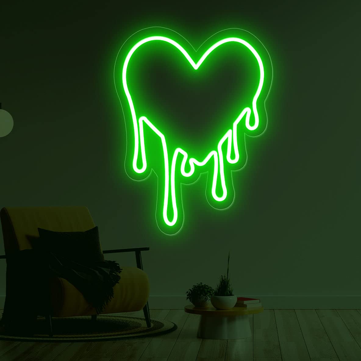 Amazon.com : Dripping Heart Neon Sign, Neon Heart Sign, Melting Heart ...