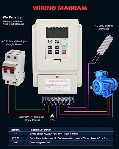 Snapklik.com : Variable Frequency Drive 22kw 3HP AC 220V 12A VFD Inverter Single Phase Input To ...