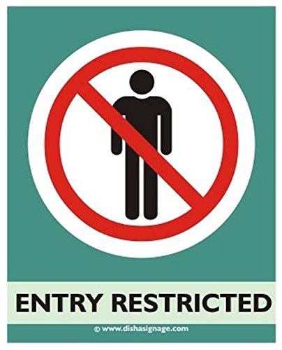 Entry Restricted - Auto Glow Sign Board : Amazon.in: Office Products