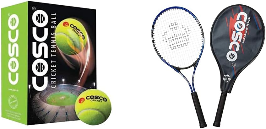 Cosco Light Cricket Tennis Ball (Pack of 6) Max Power Aluminium Tennis ...