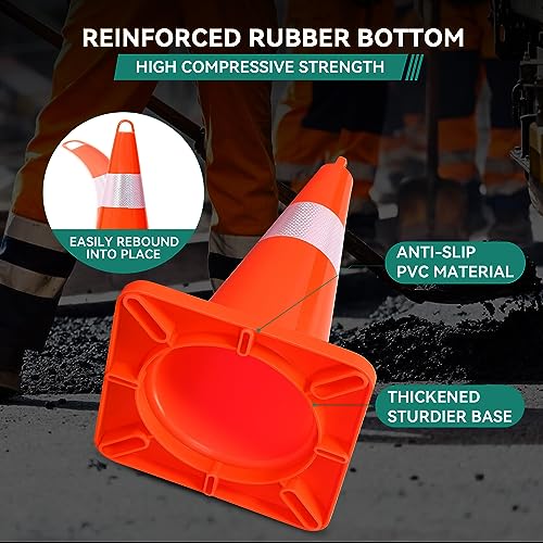 Snapklik.com : YITAHOME Traffic Cones 18 Inch (12 Pack)