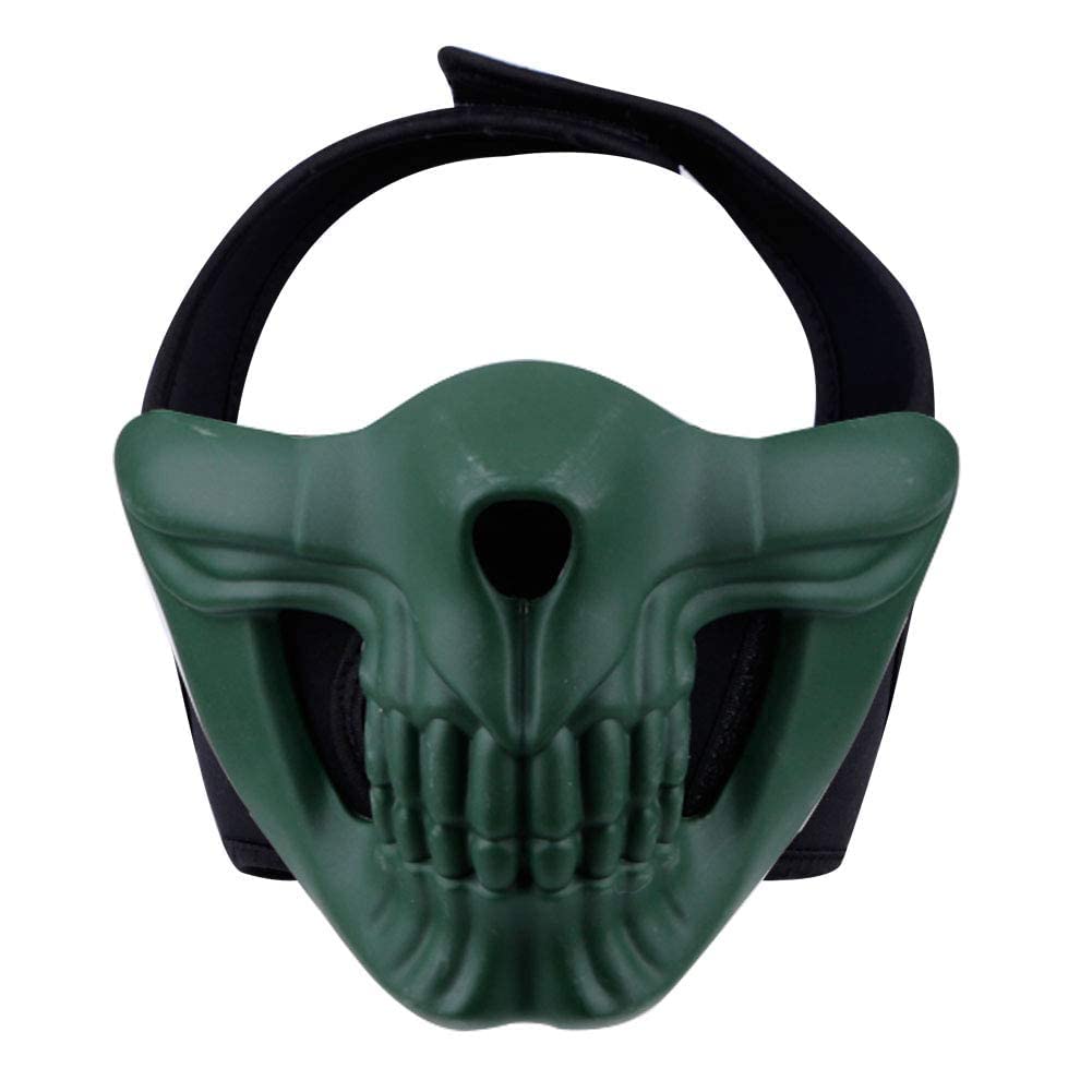 ATAIRSOFT Tactical Demon Mask Half Face Airsoft Skull Mask for ...