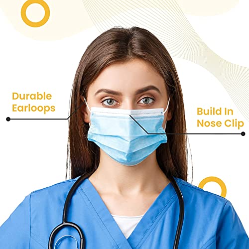 HEALTH SAFE (Pack of 200, Blue 3 ply Ultra Lightweight Disposable ...