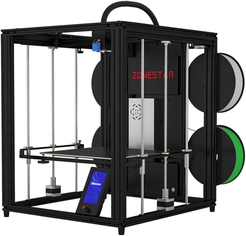 Review ZONESTAR Z9V5Pro Multi Colors 3D Printer with Four Extruders 4.3 ...