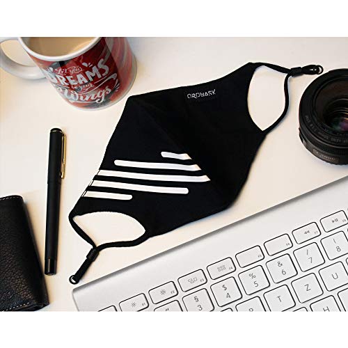 Oromask Rayon Reuseable Face Mask (Black & Green, Without Valve, Pack ...