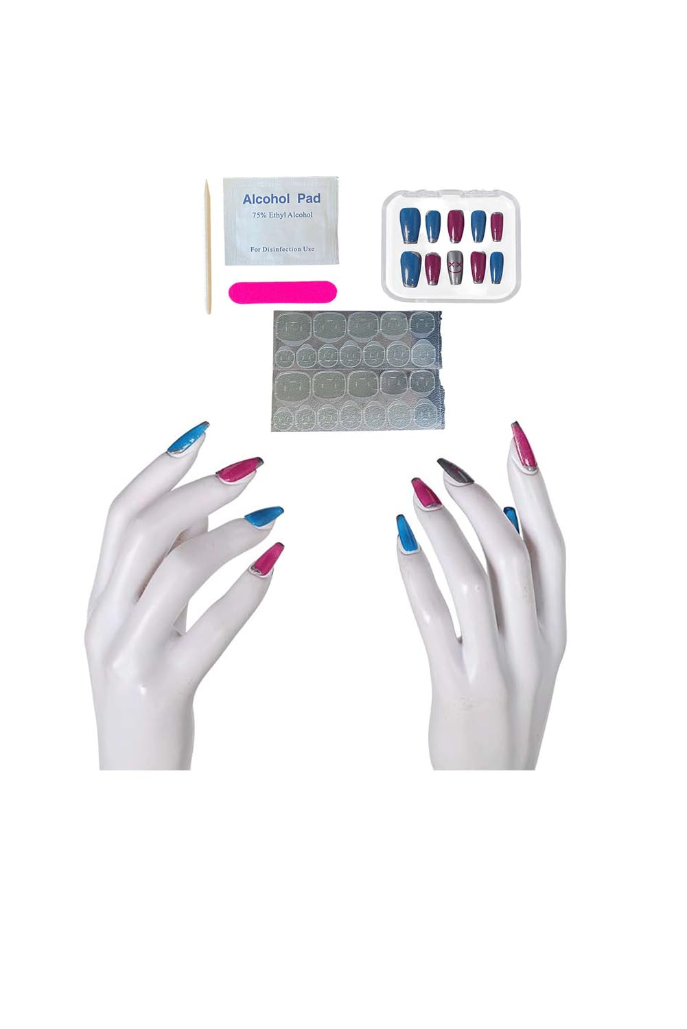Amazon.com: Jinx Cosplay Nails Jinx Press On Nails Long Accessories ...