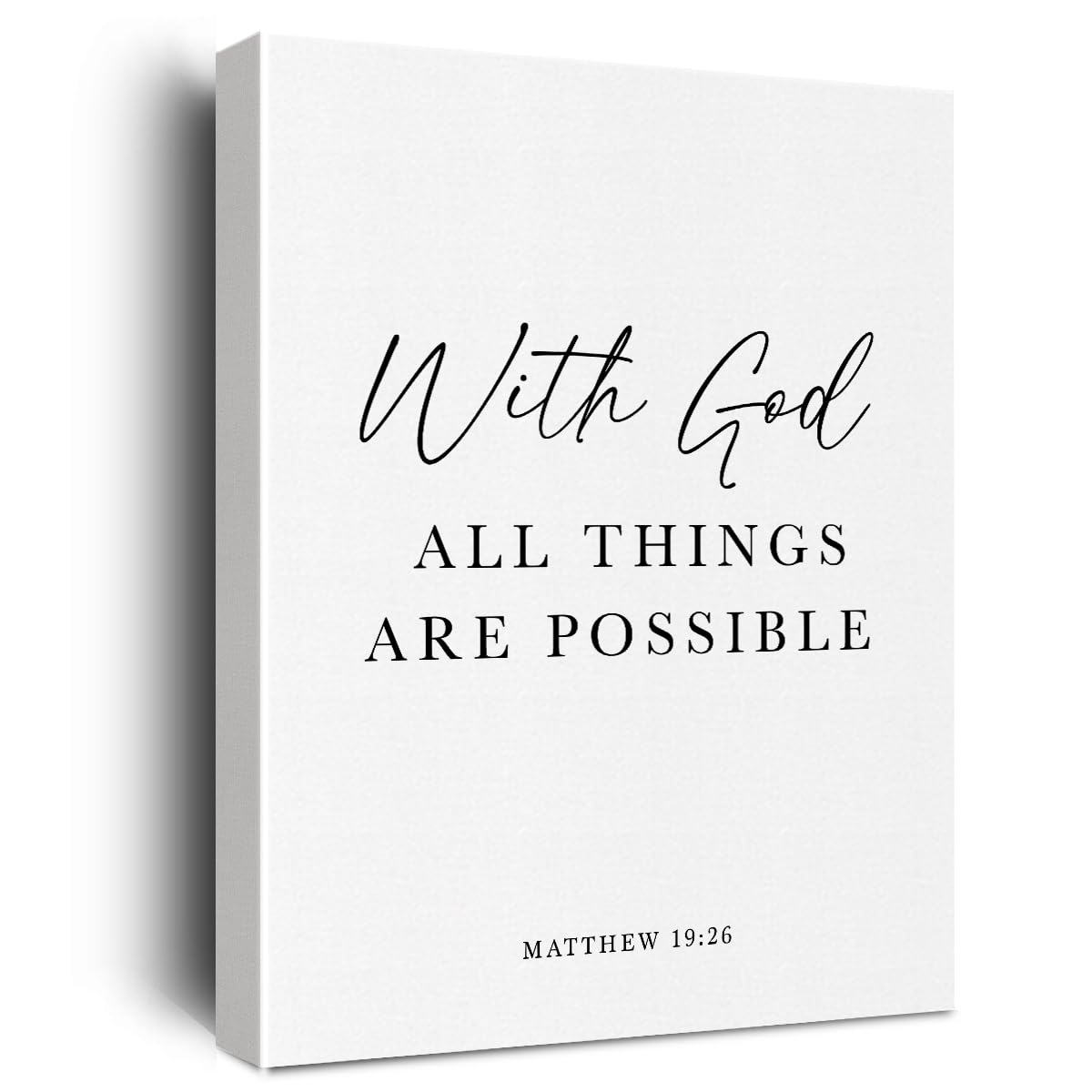 Amazon.com: Inspirational Christian Canvas Wall Art 11.5x15 Inch Framed ...