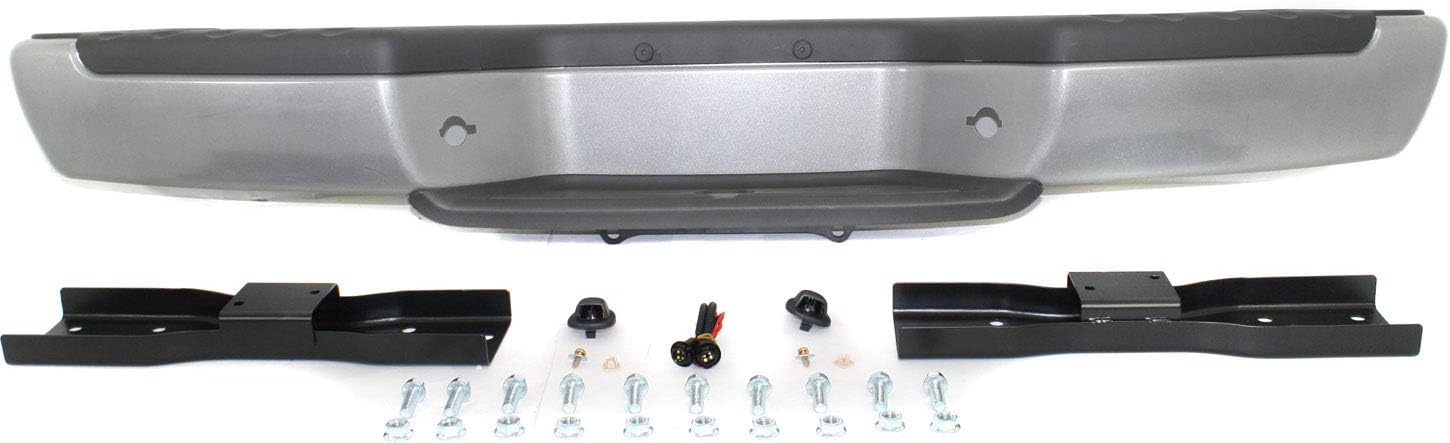 Amazon.com: MBI AUTO - Steel Chrome, Complete Rear Bumper Assembly for ...