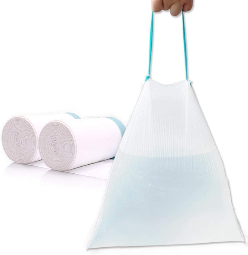 Amazon.com: 4 Gallon Small White Strong Drawstring Trash Bag,Garbage ...