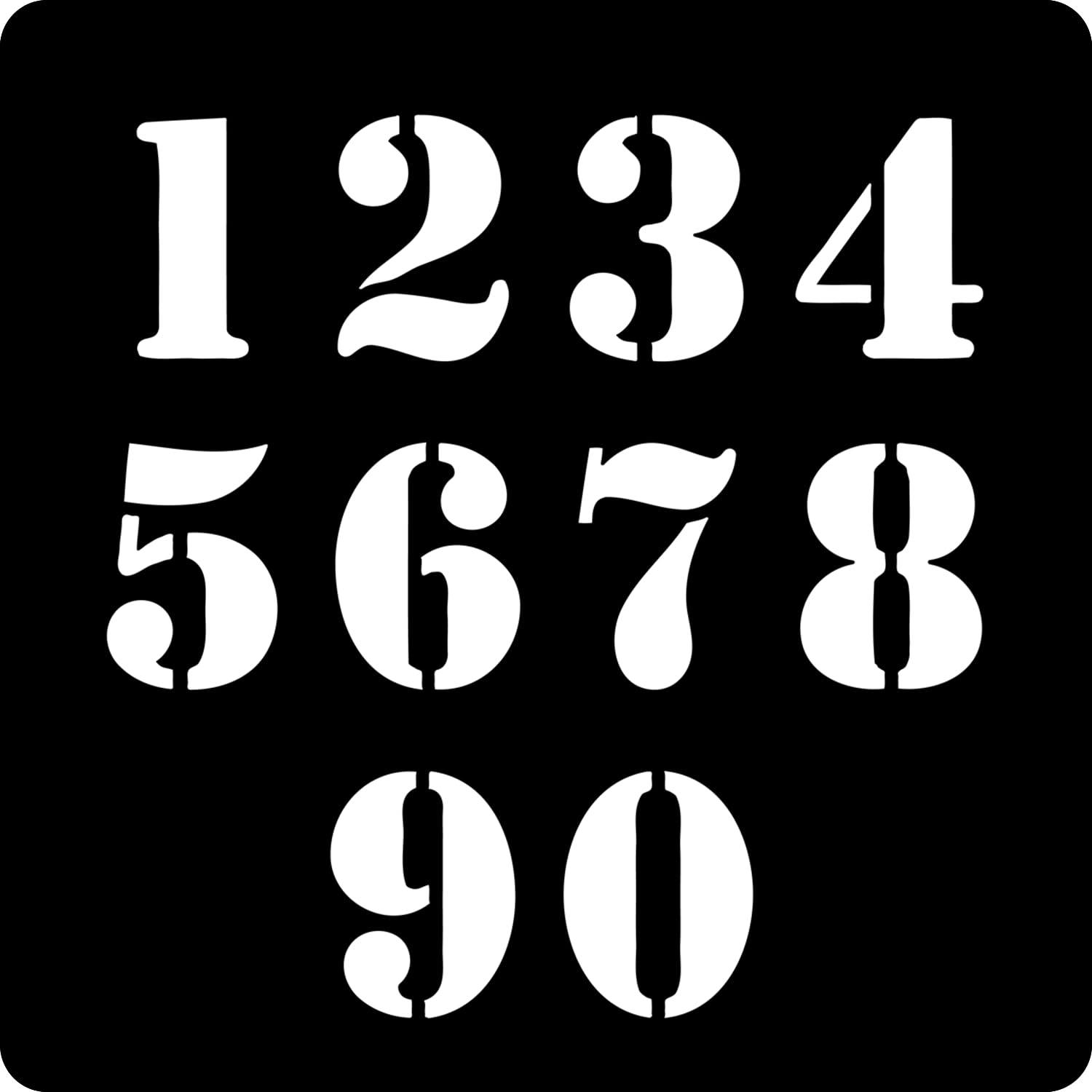 Kachi Pencil Numerical Numbers Stencils for Art and Craft Painting Big ...