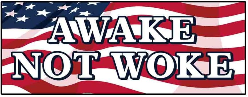 Amazon.com: Awake Not Woke Vinyl Sticker Decal (3.37" x 9") | Peel ...