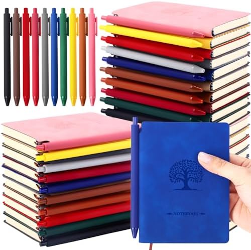 Amazon.com : Qeeenar 60 Pack Small Journal Notebook Bulk A6 Leather ...