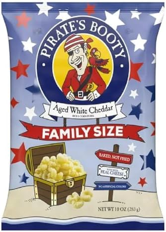 Amazon.com: Pirate Booty, Aged White Cheddar Rice and Corn Puffs, 40 Count