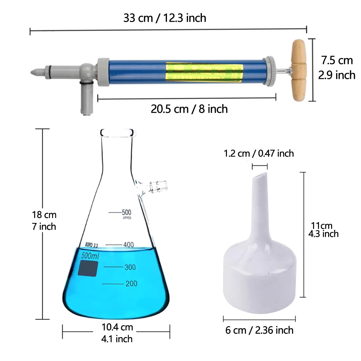 Buchner Funnel Aone Borosilicate Glass Vacuum Filtration (Suction ...