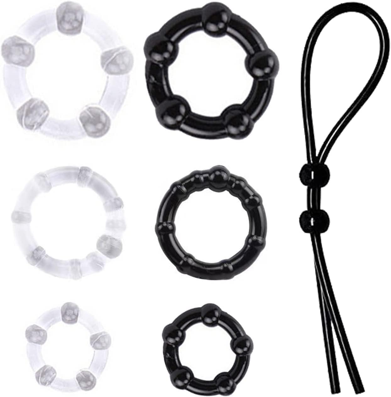 Amazon.com: Silicone O-Ring- Cock Rings for Men Erection Rubber Cock Rings Couples Cock Rings ...