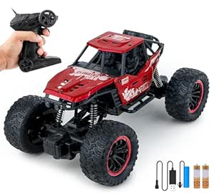 Zest 4 Toyz Remote Control Car Toy Rock Crawler 2WD Monster Truck Offroad High Speed Climbing RC ...