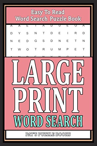 Large Print Word Search: Easy To Read, Word Search Puzzle Books For Adults | Amazon.com.br