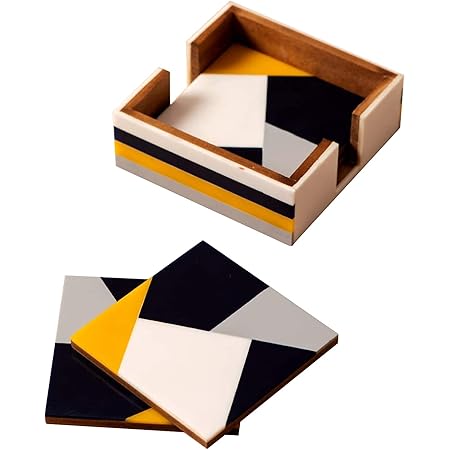 Buy Nestroots Coasters for Cups Set of 4 Coaster Set with Stand ...