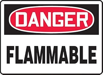 Danger Flammable OSHA safety sticker, 5" X 3.5": Amazon.com: Industrial ...
