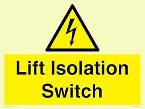 Amazon.com: Lift Isolation Switch Sign - 400x300mm - A3L : Industrial ...