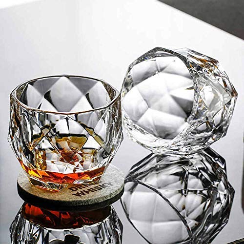 HEIP Italian Premium Big Whiskey Glasses Transparent, 350ML Drinking ...
