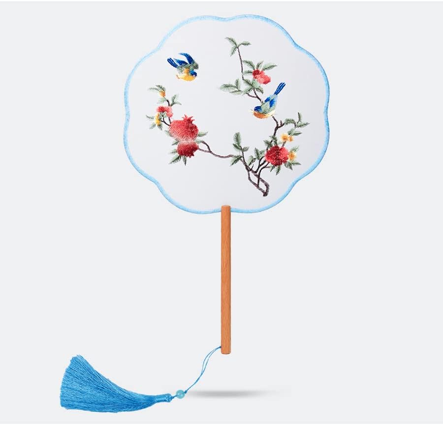 Amazon.com: YUELAI Chinese Fan Embroidery Hand Circular Fan, China ...